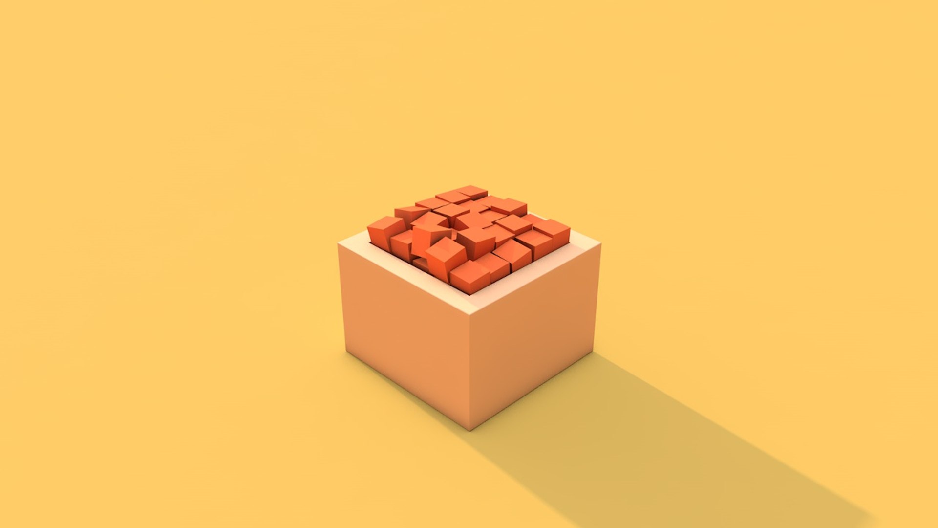 3D Falling Cube Animation TurboSquid 1544625