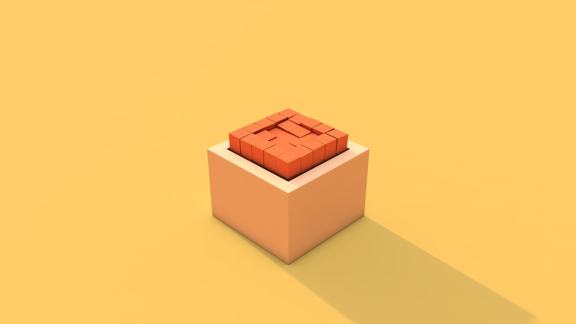 3D Falling Cube Animation TurboSquid 1544625