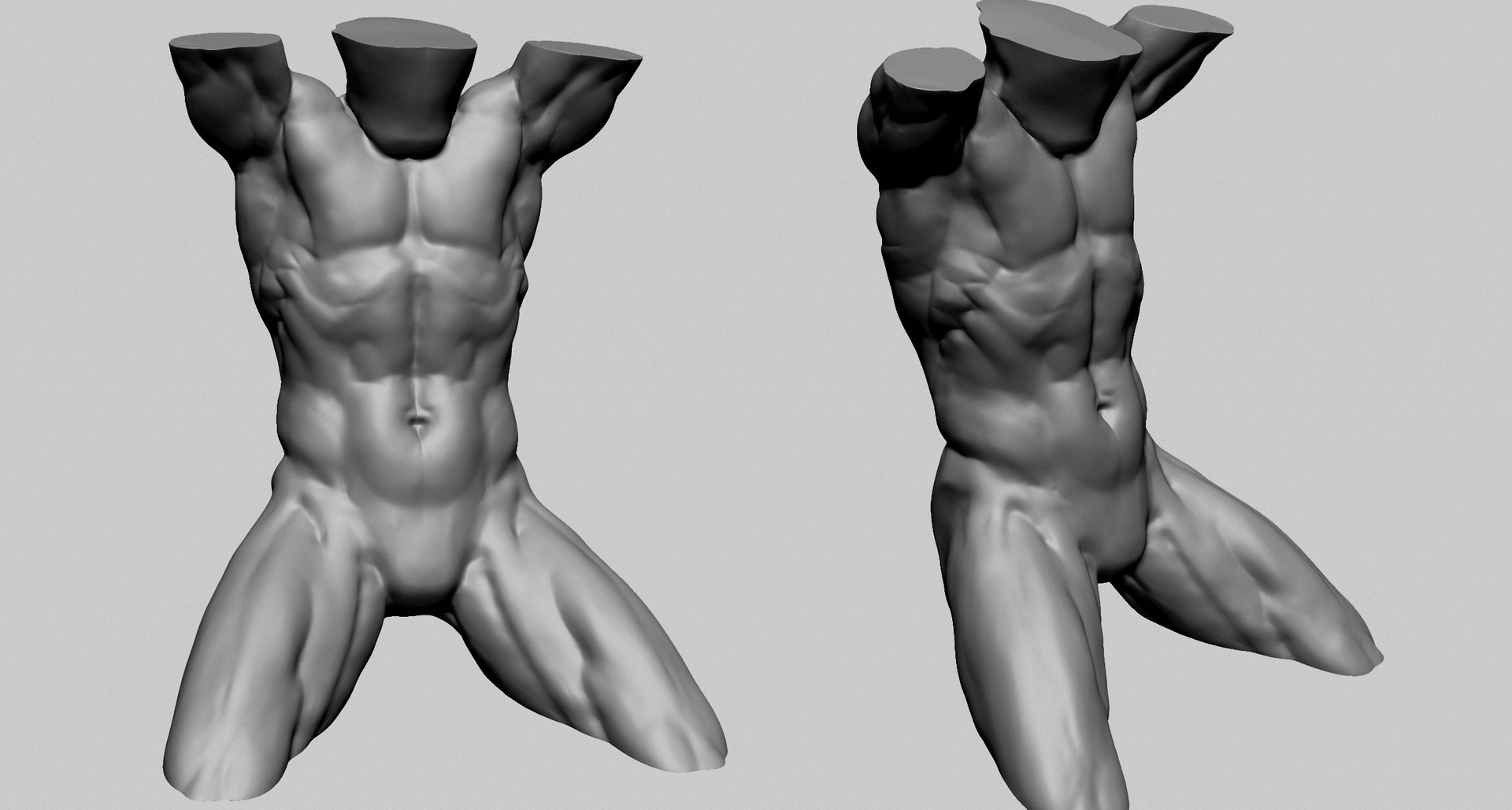 3D Male Torso D Model TurboSquid 2207660