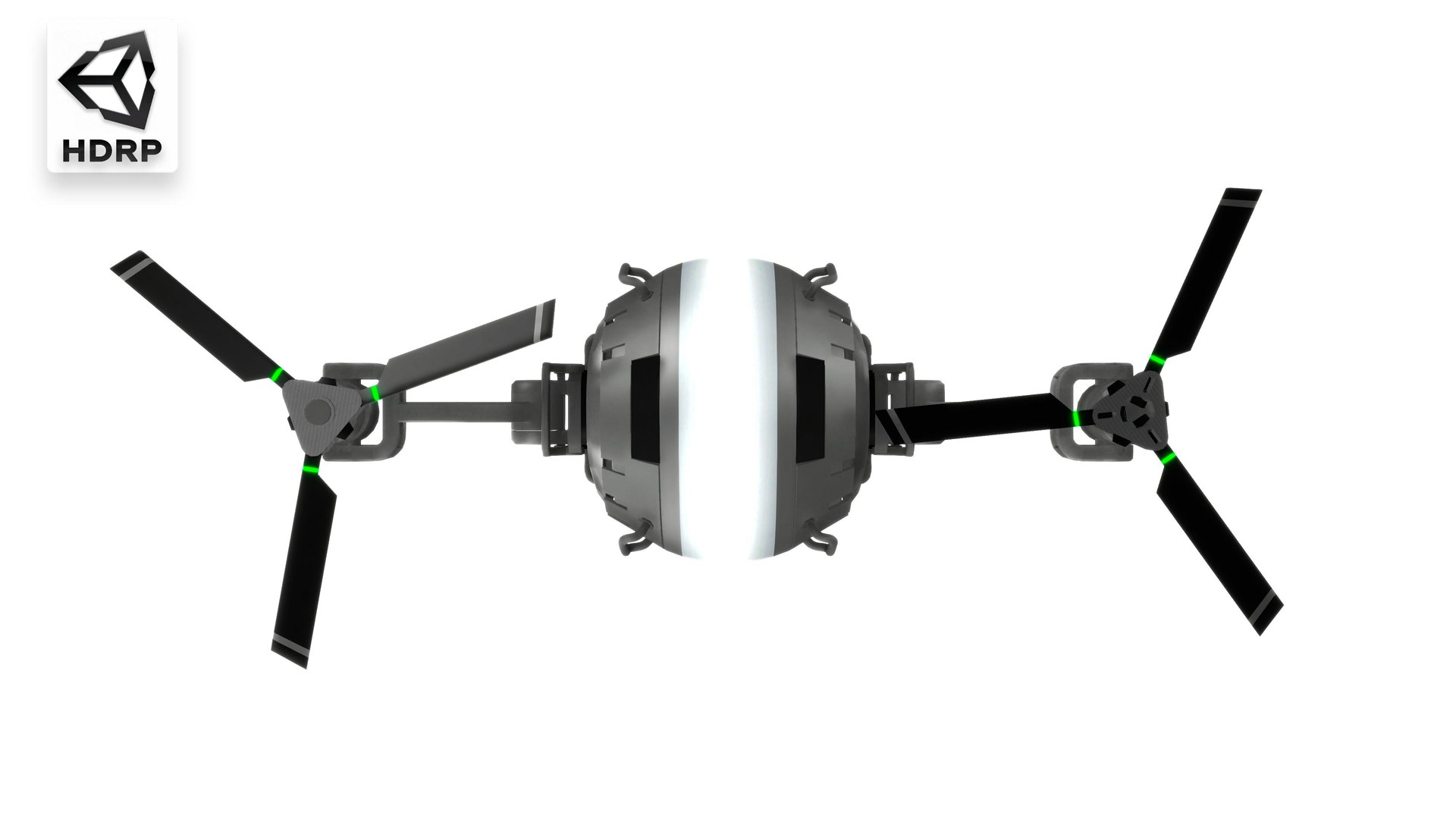 Futuristic Autonomous Cargo Drone Unity Hdrp D Model Turbosquid