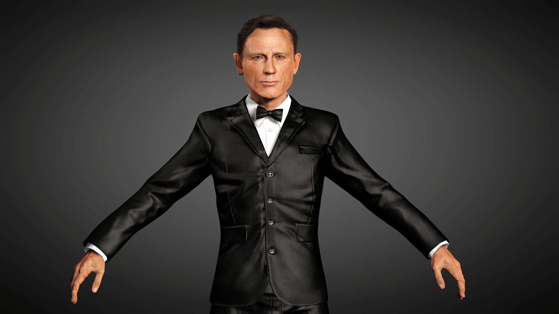 Daniel Craig James Bond 007 Rigged Animated 2500 Free Animations