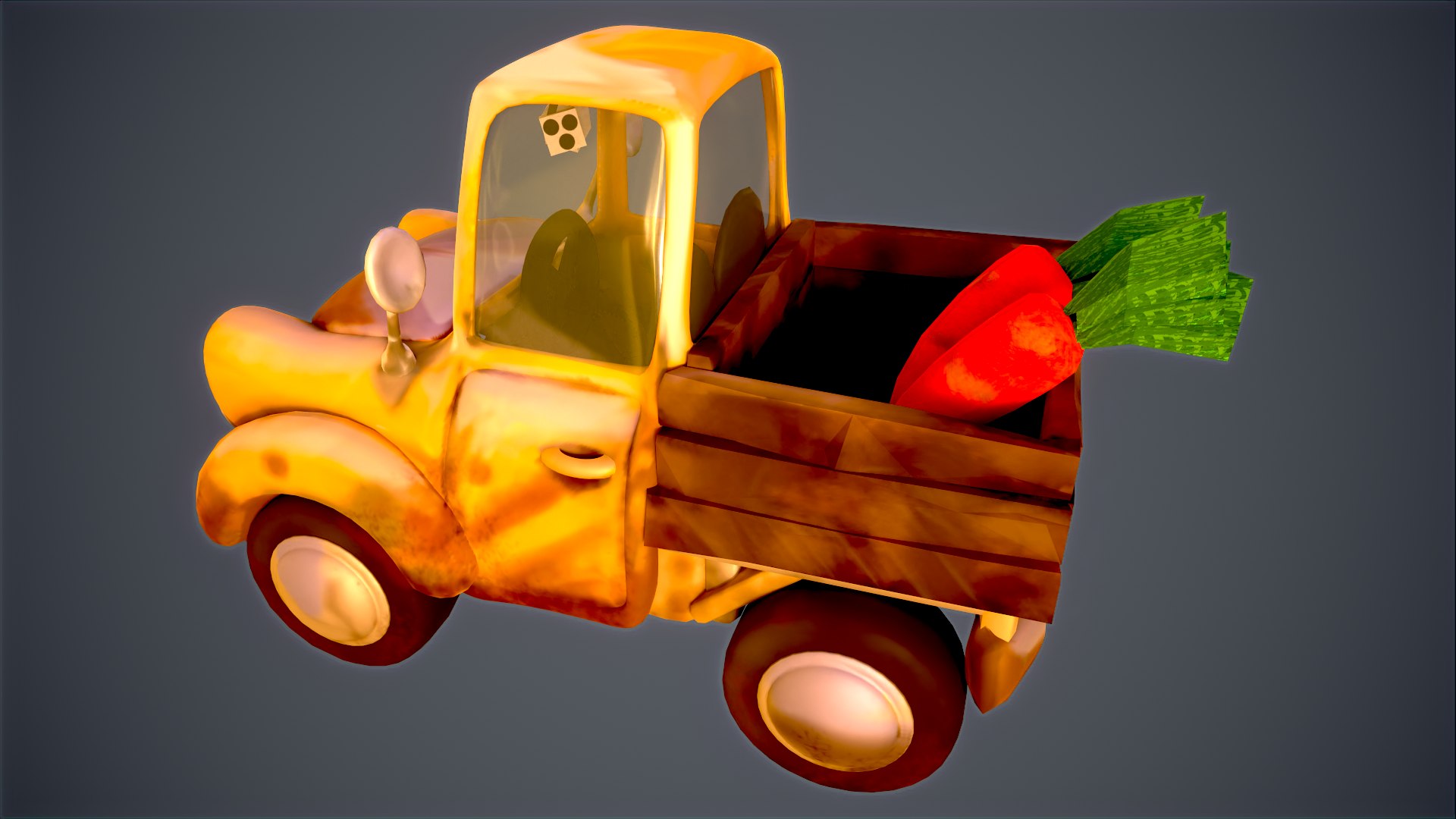 3D Old Truck Car Unity Game Ready Props Low Poly TurboSquid 2017639
