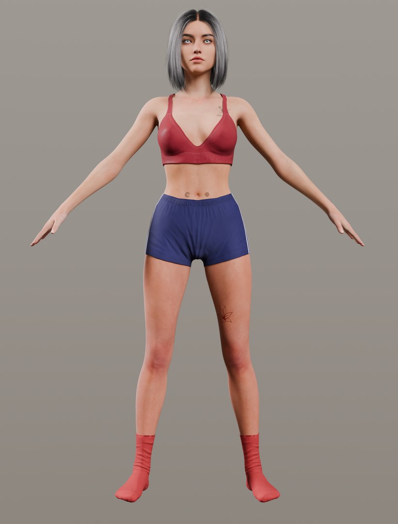 3D Sexy Scifi Girls Pack Naked And Outfits Rigged TurboSquid 2329518