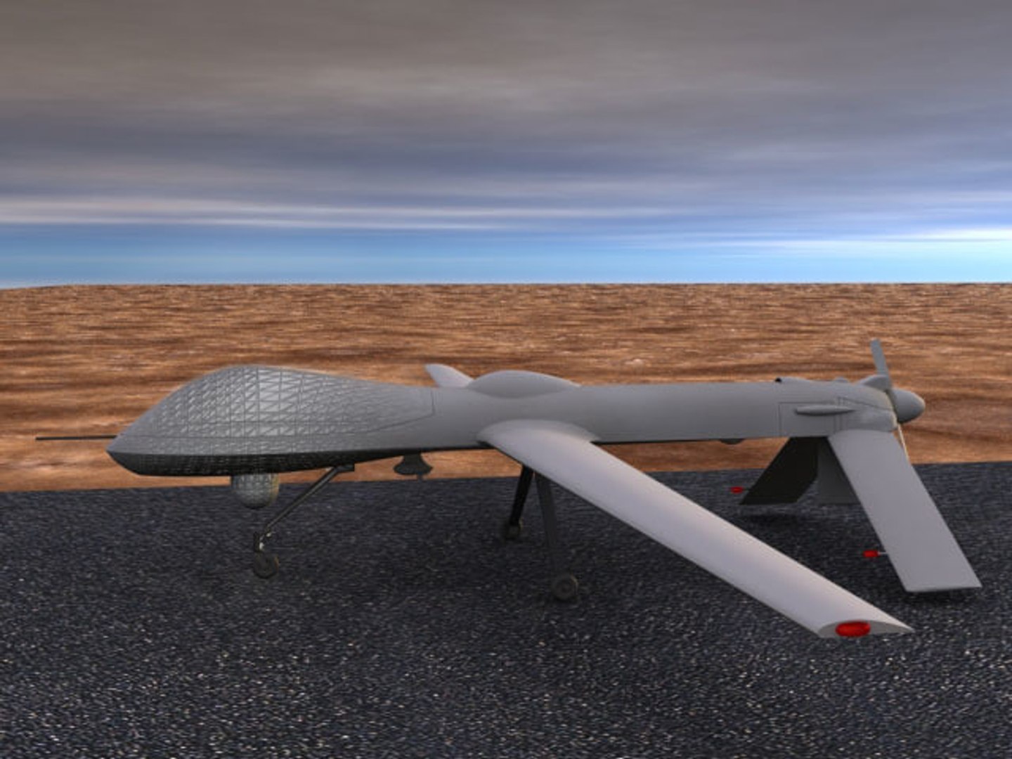 Predator Military Surveillance 3d Model