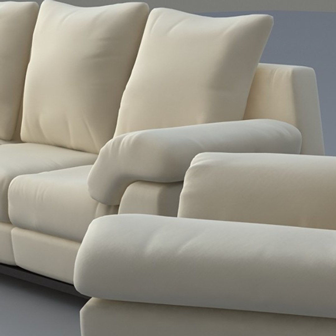3d model leather couch