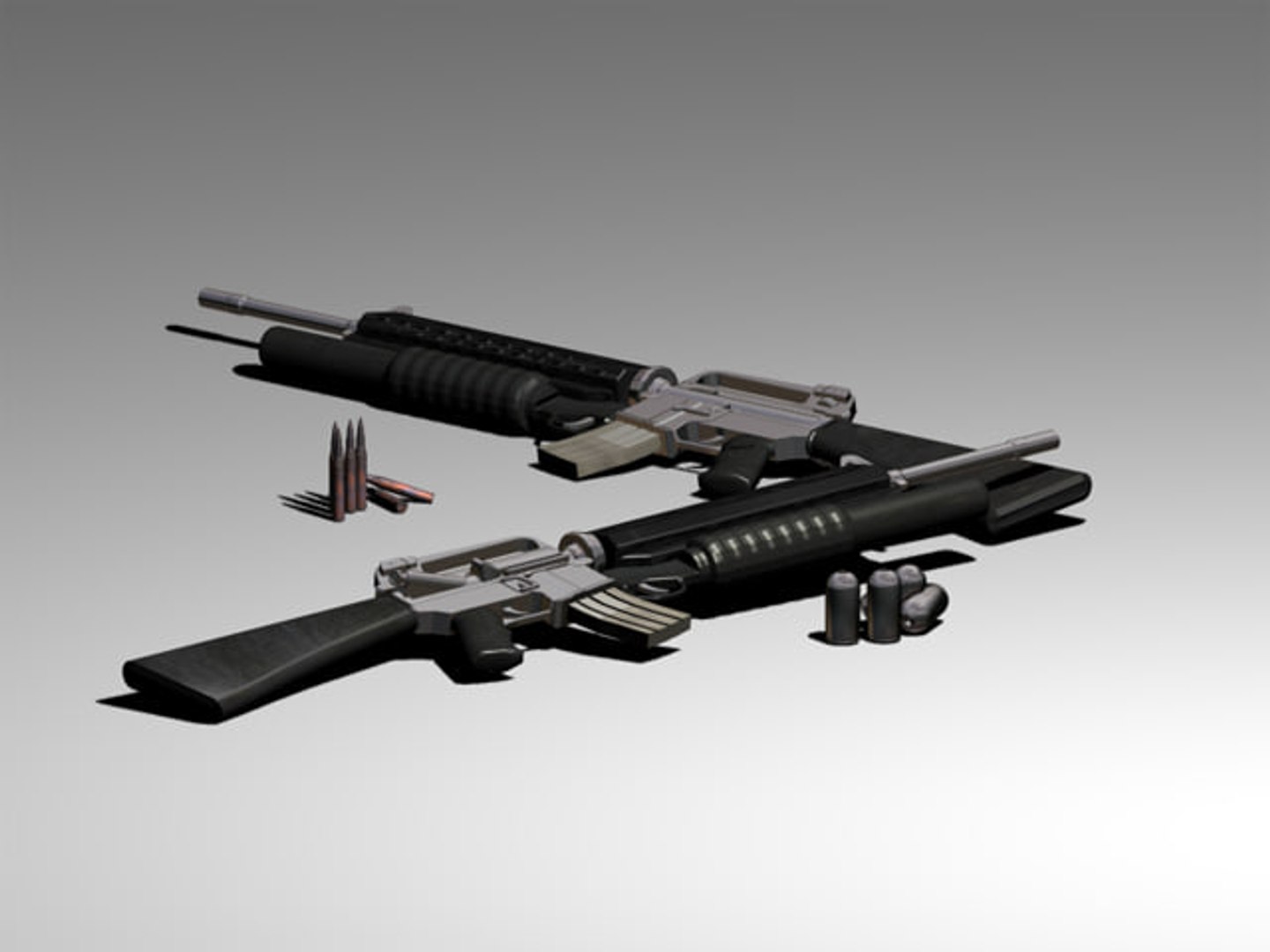 M16-a2 M203 Assault Rifle Max Free