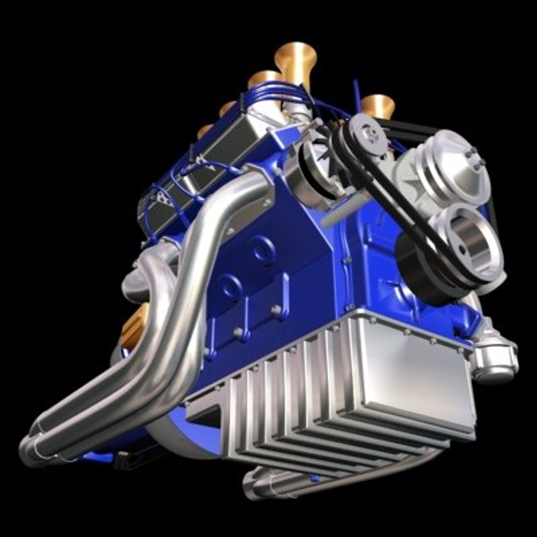 Racing Motor Engine Tranny 3d Model