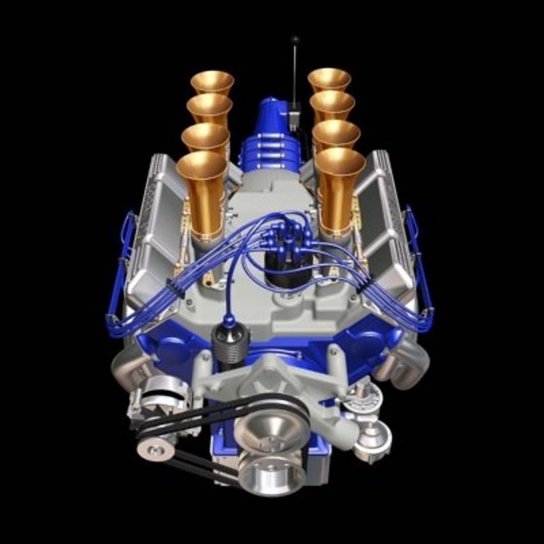 Racing Motor Engine Tranny 3d Model