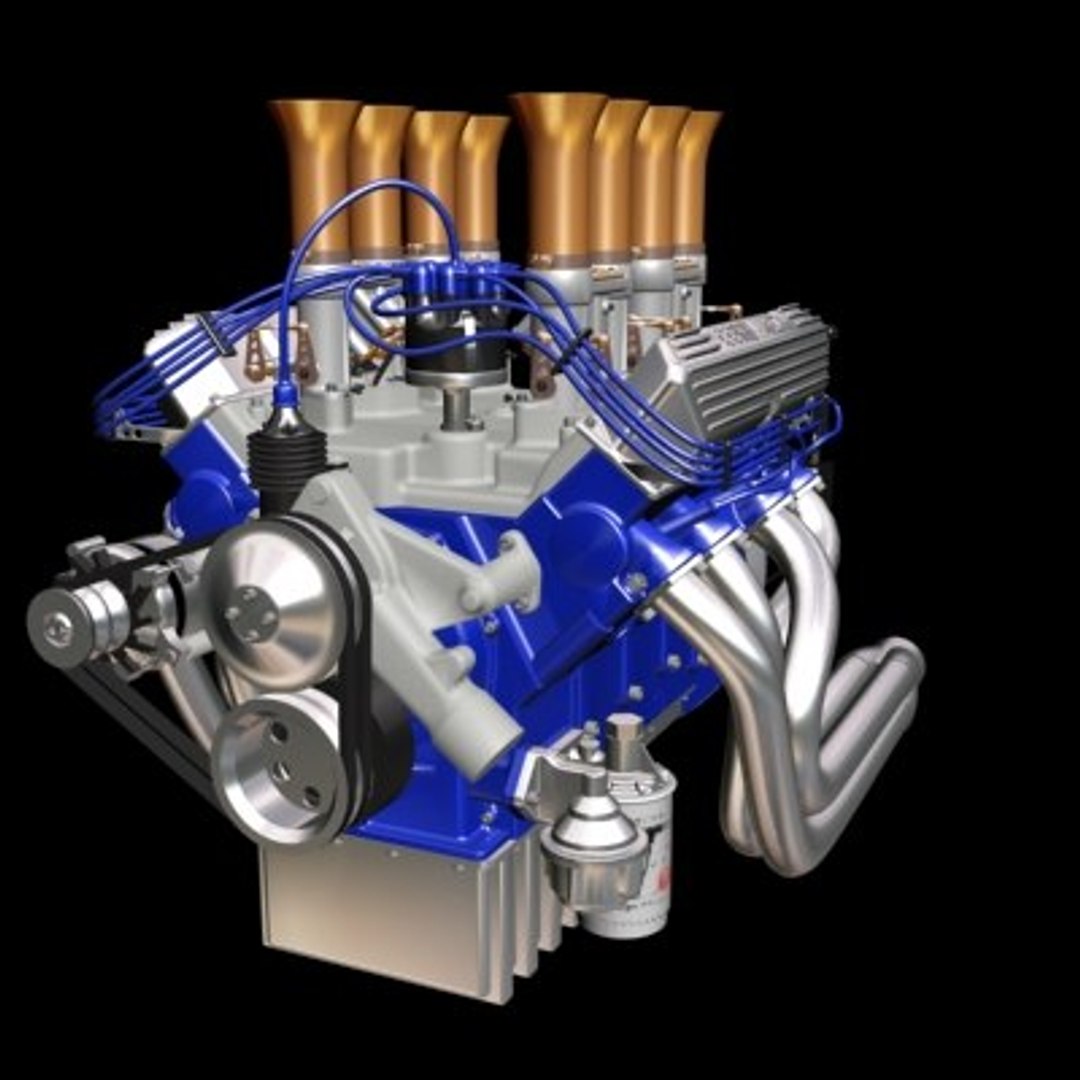 Racing Motor Engine Tranny 3d Model