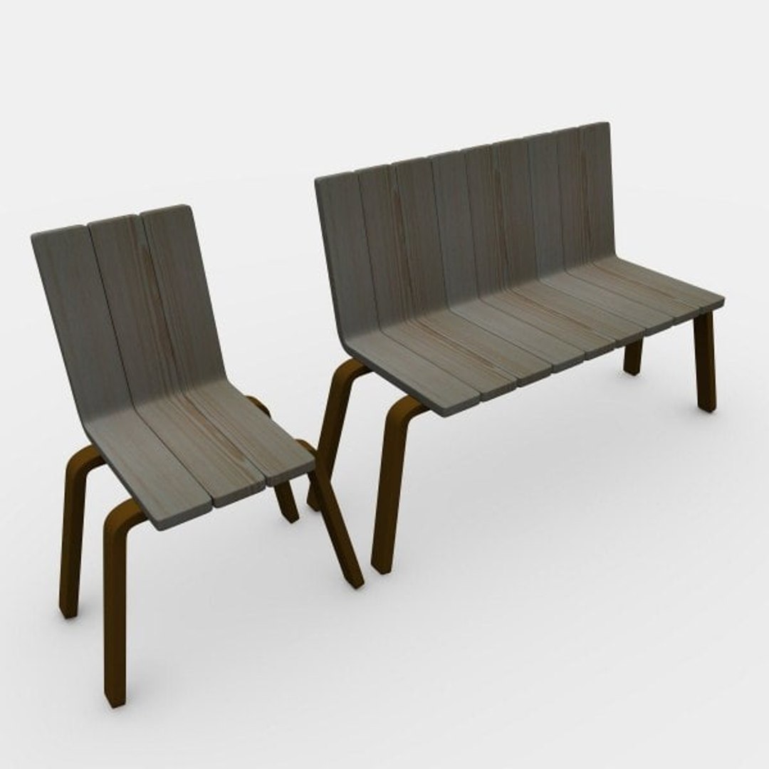chair bench 3d dxf