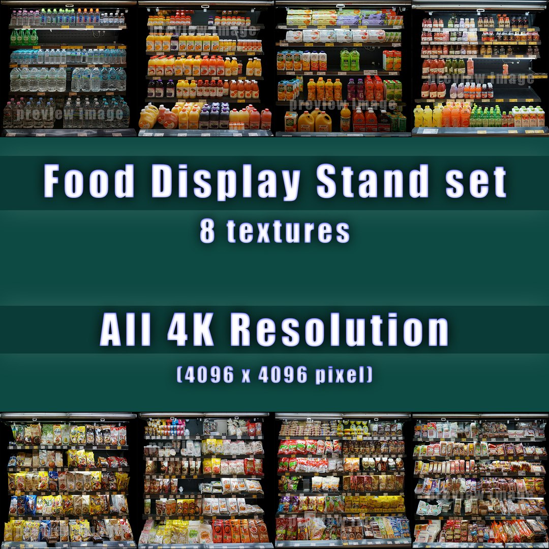 Food Display Stand Texture set [4K Texture] - TurboSquid 1117774