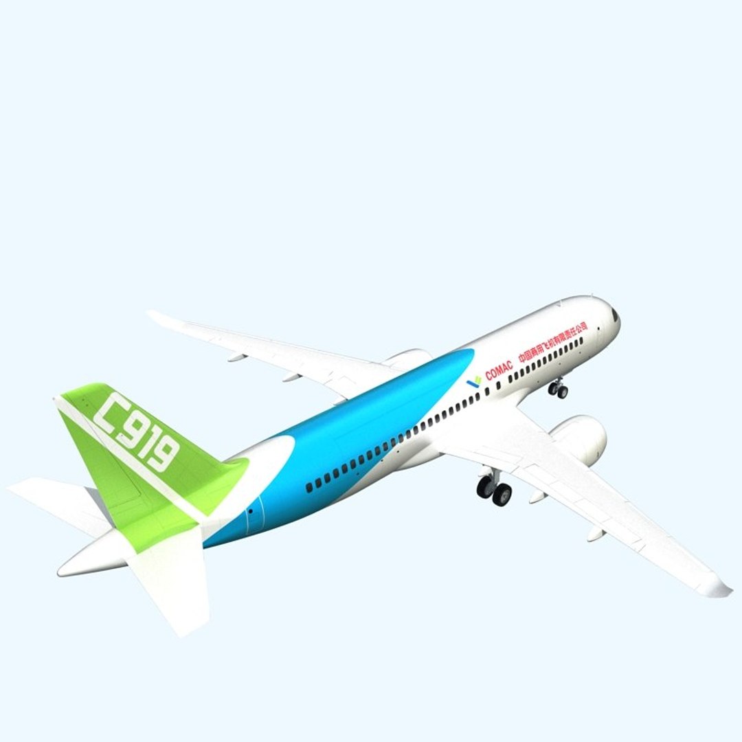 C919 Plane 3D Model - TurboSquid 1154010