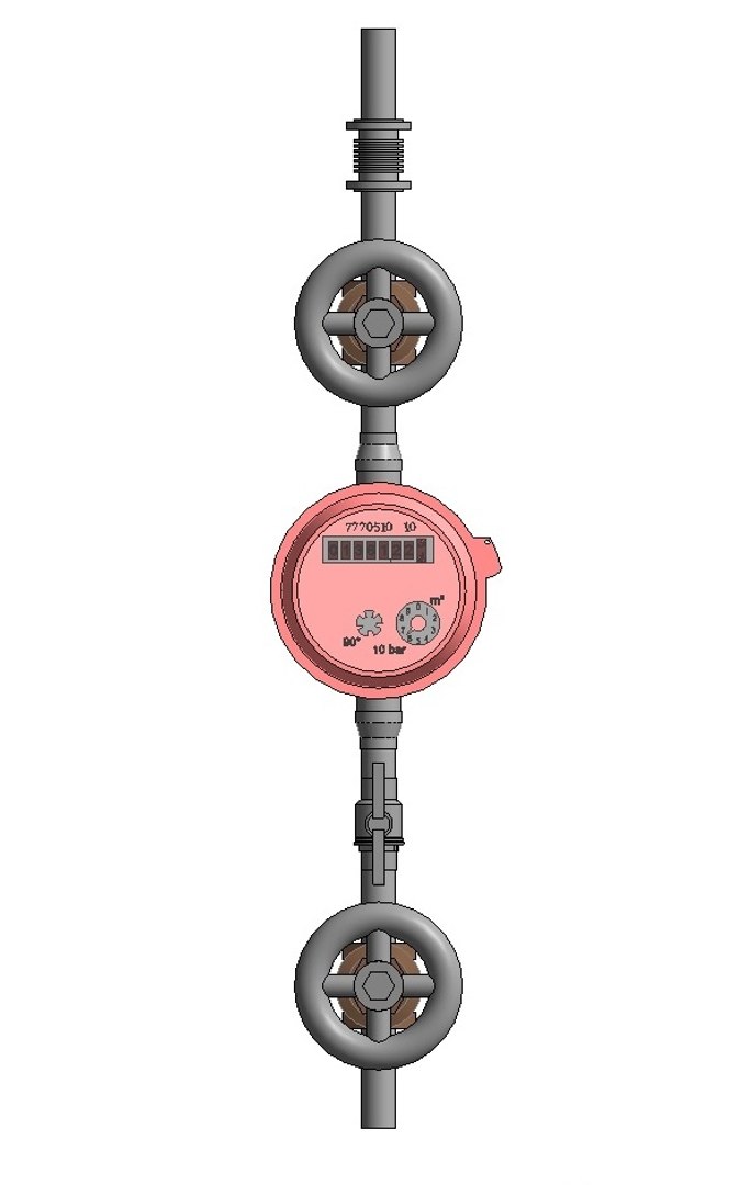 3D Water Meter Connection Revit - TurboSquid 1159464