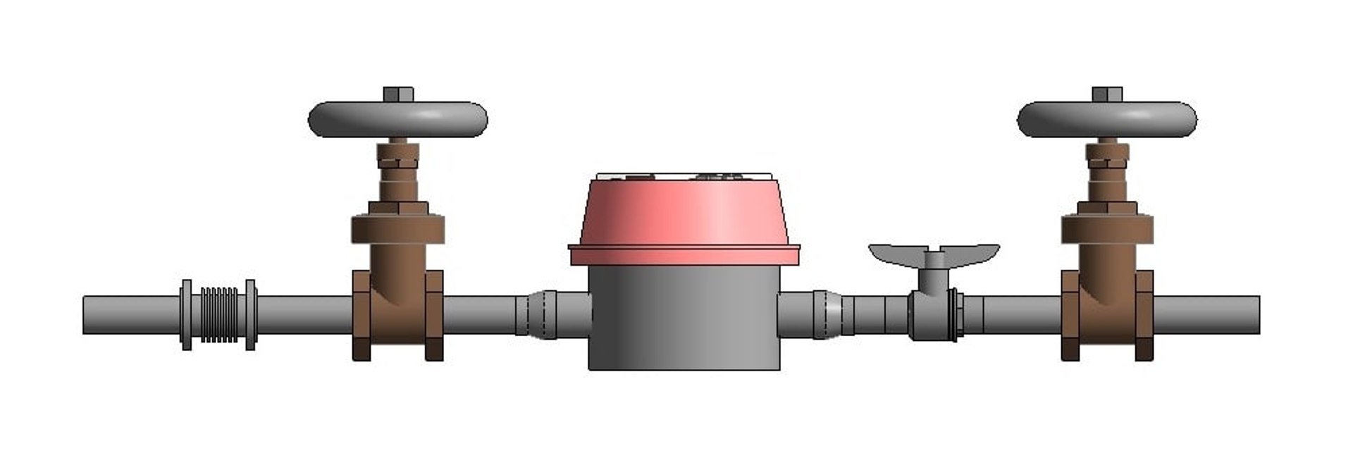 3D Water Meter Connection Revit - TurboSquid 1159464