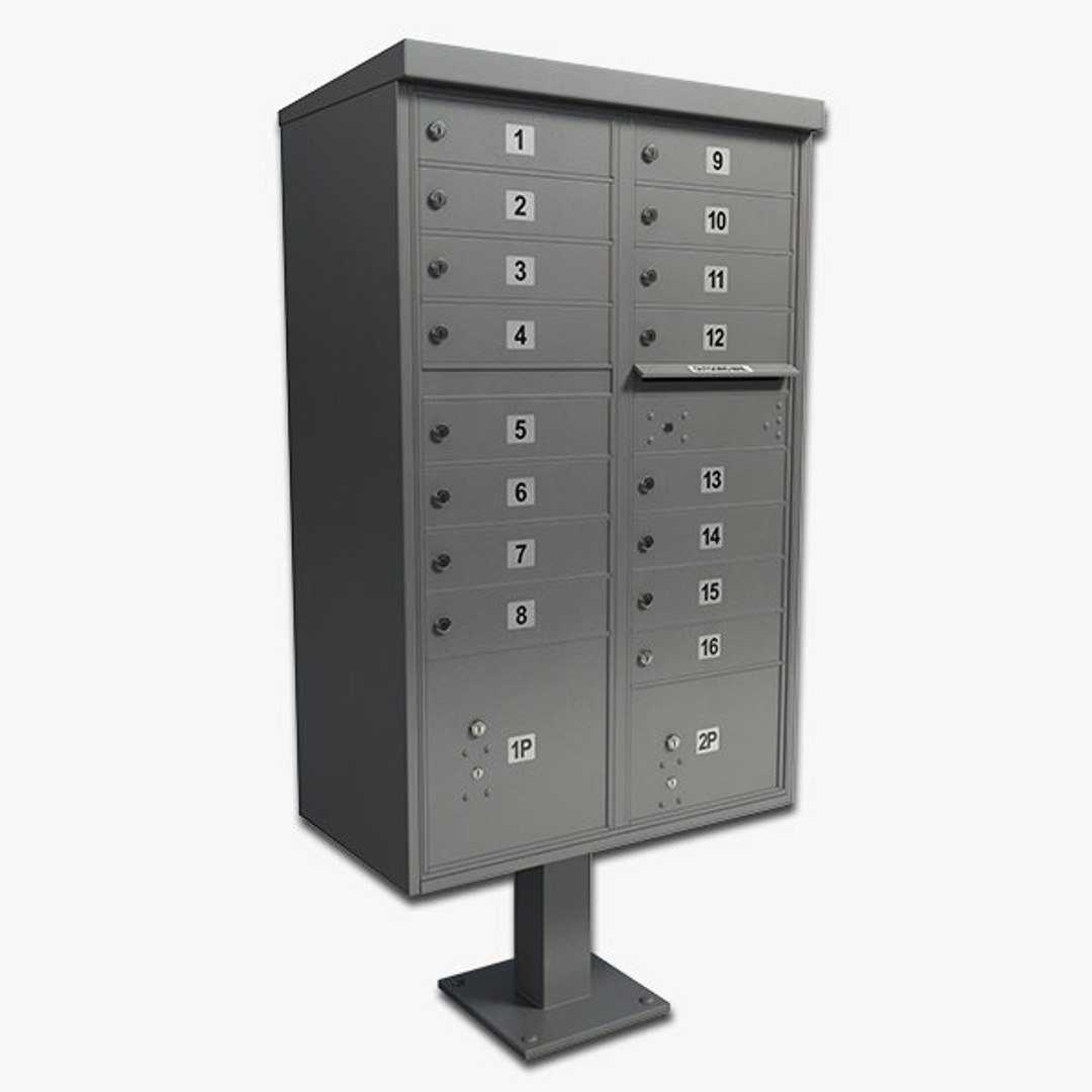 street mailbox cluster 3d model