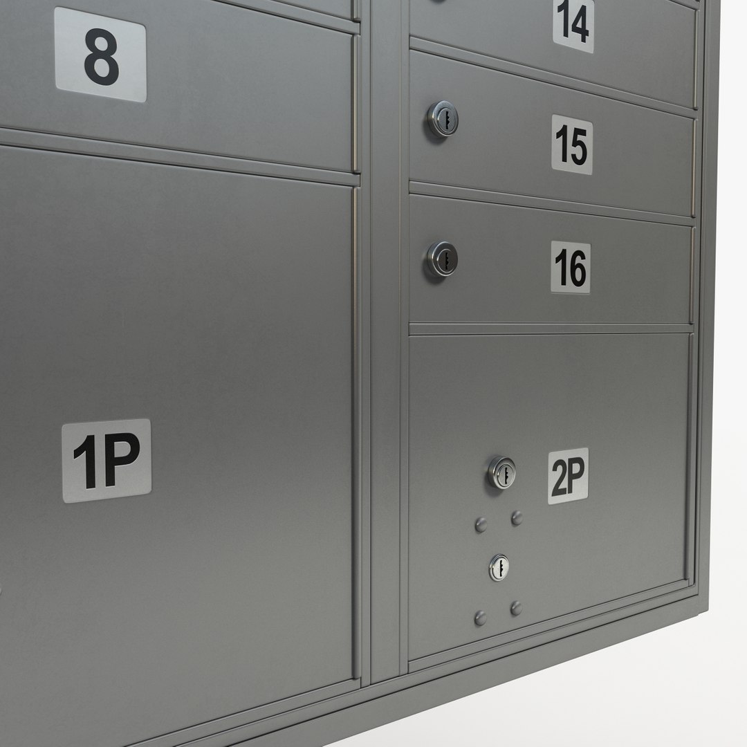 street mailbox cluster 3d model