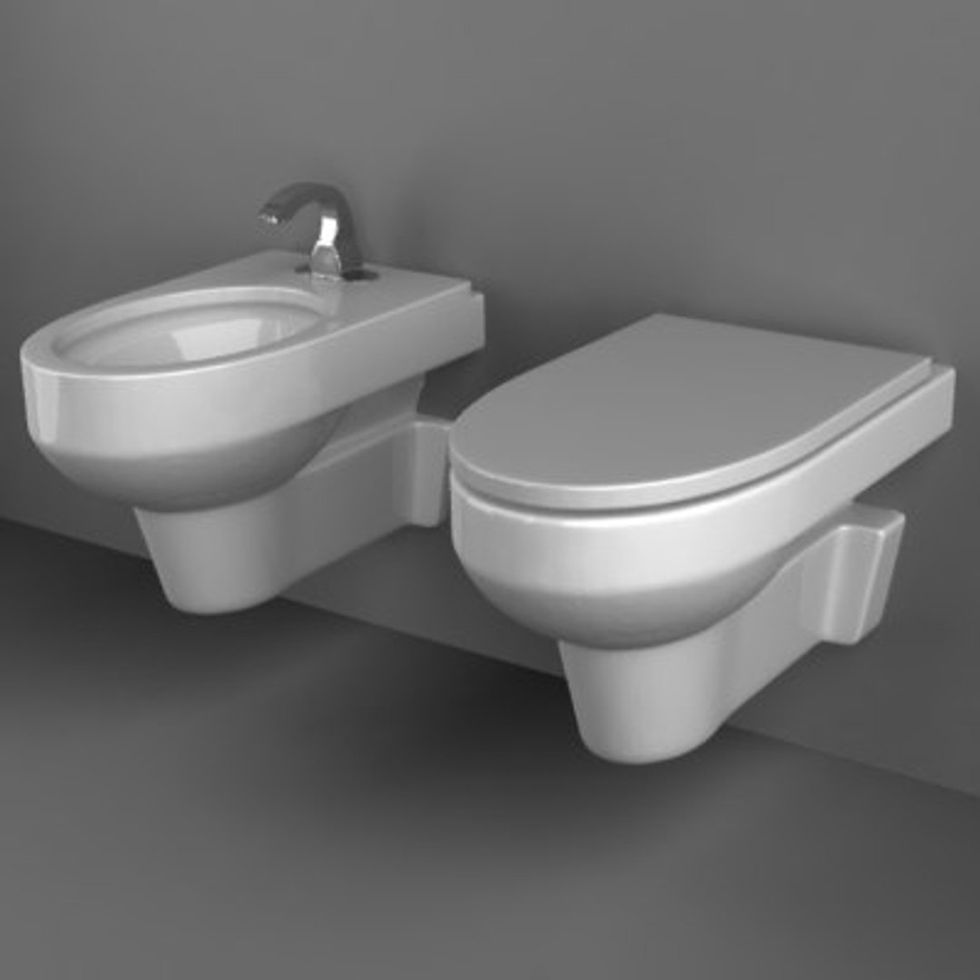 3d toilets bidets model