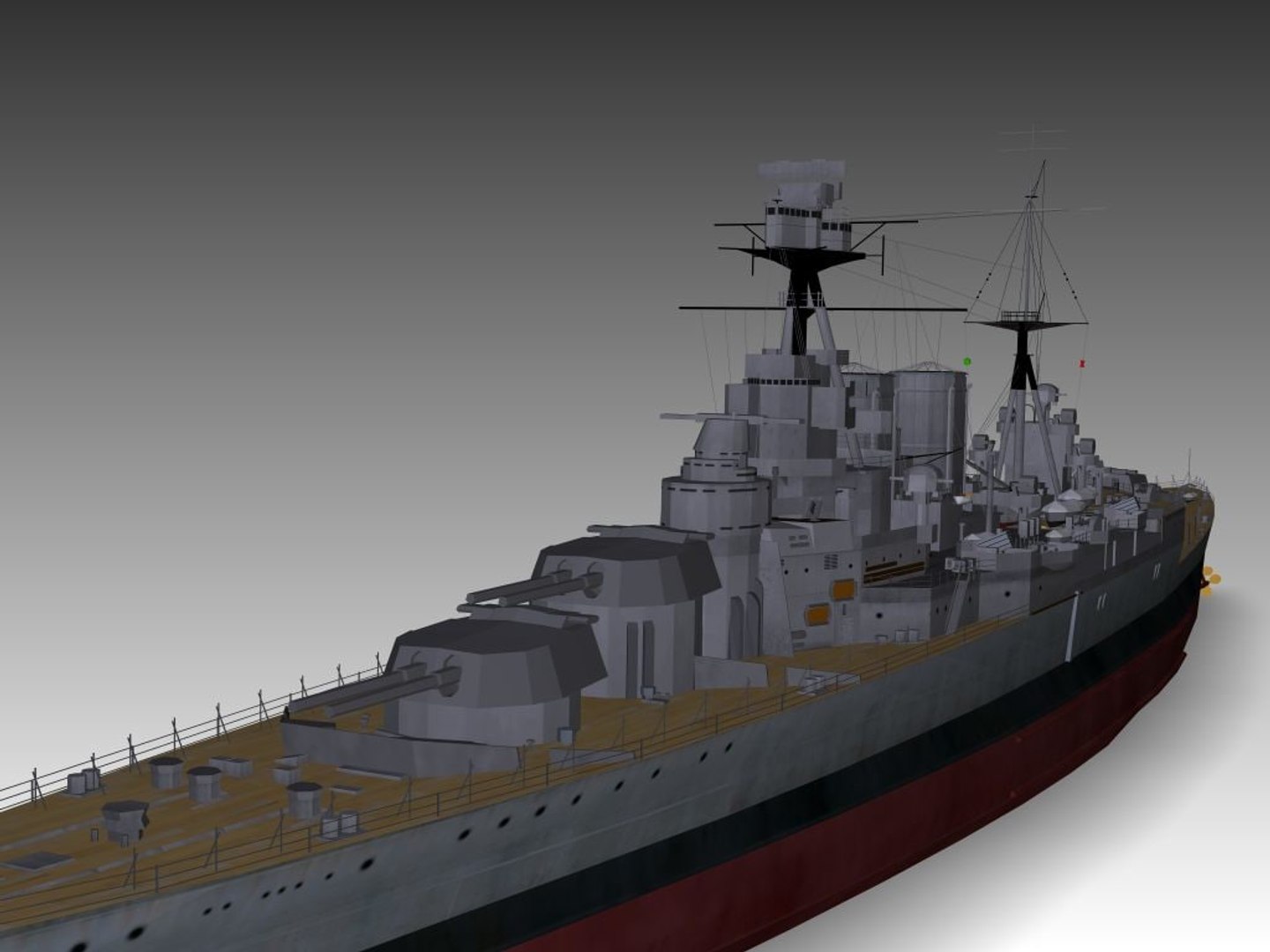 3ds Max Hms Hood Battleship