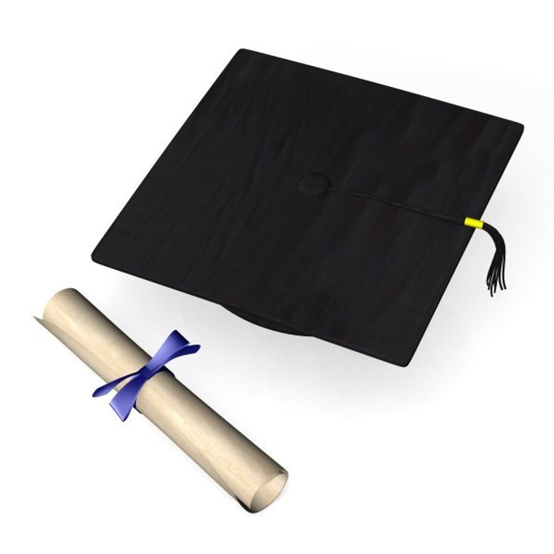 3ds Graduation Cap Diploma