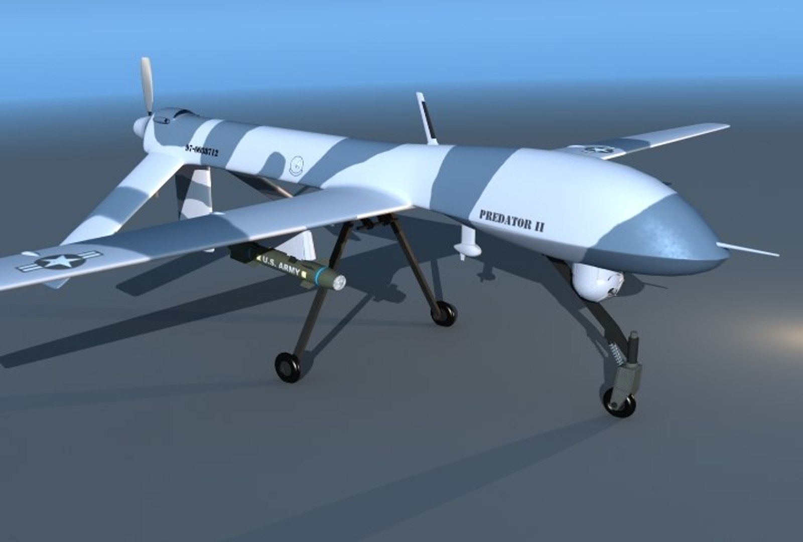 Predator Uav 3d Model
