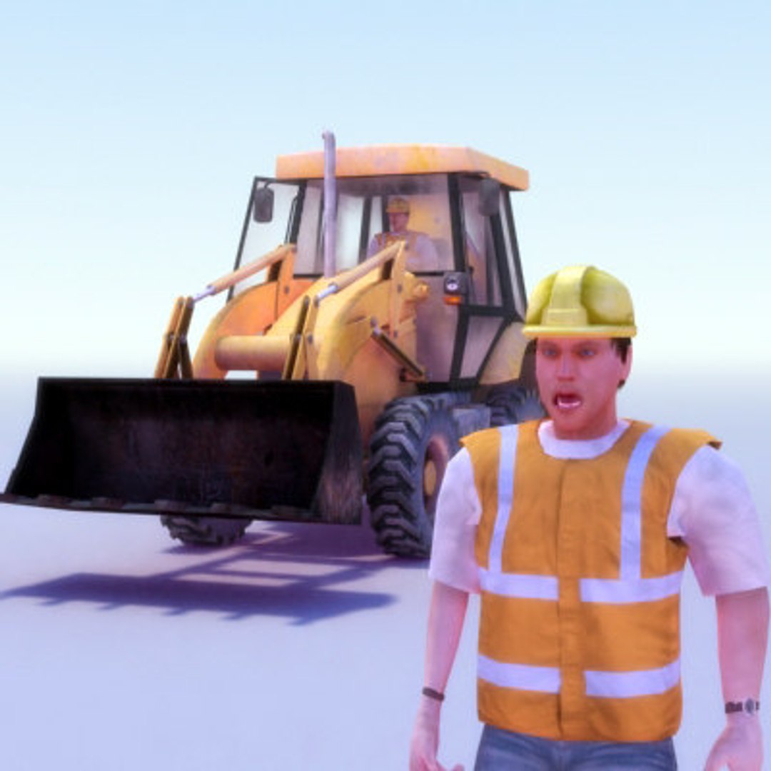3d 2cx Digger Driver Model