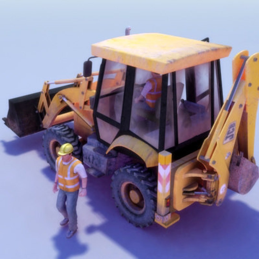 3d 2cx Digger Driver Model