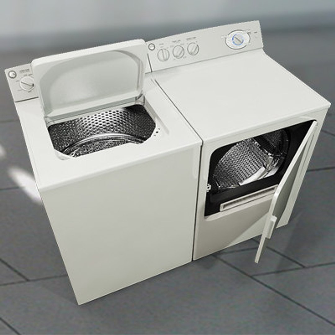 Electric Washer Dryer 3d Model