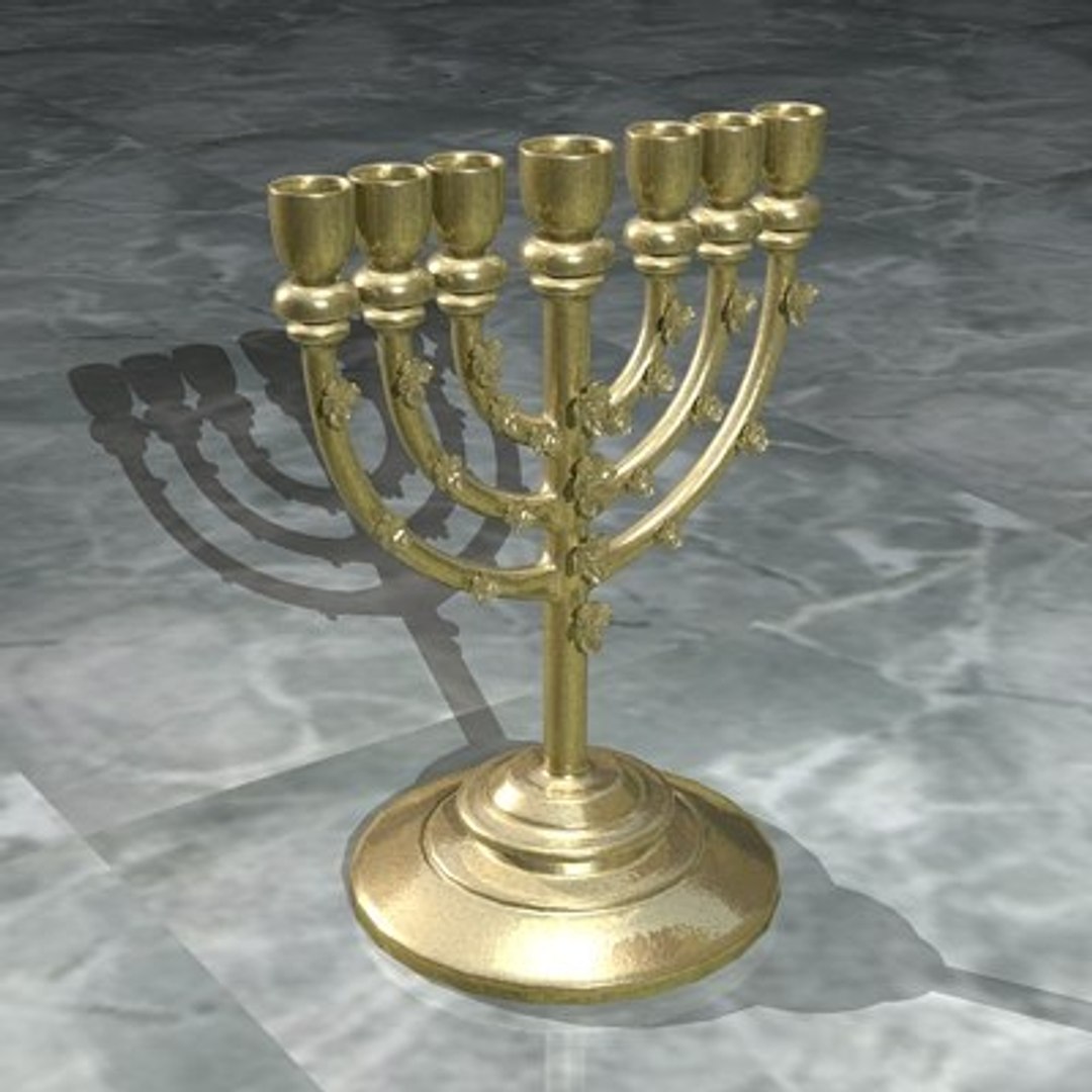 Golden Lampstand - Gold 3d Model