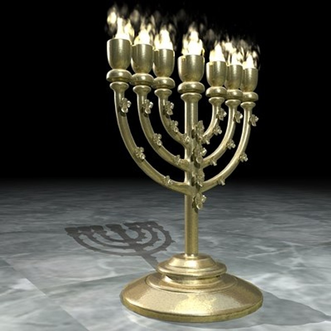 Golden Lampstand - Gold 3d Model