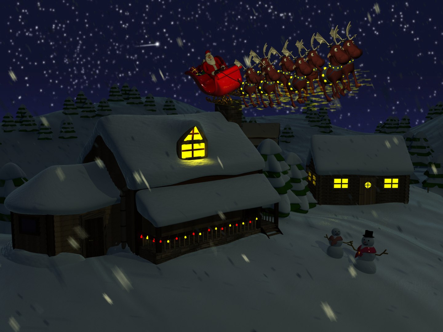3d Christmas Scene
