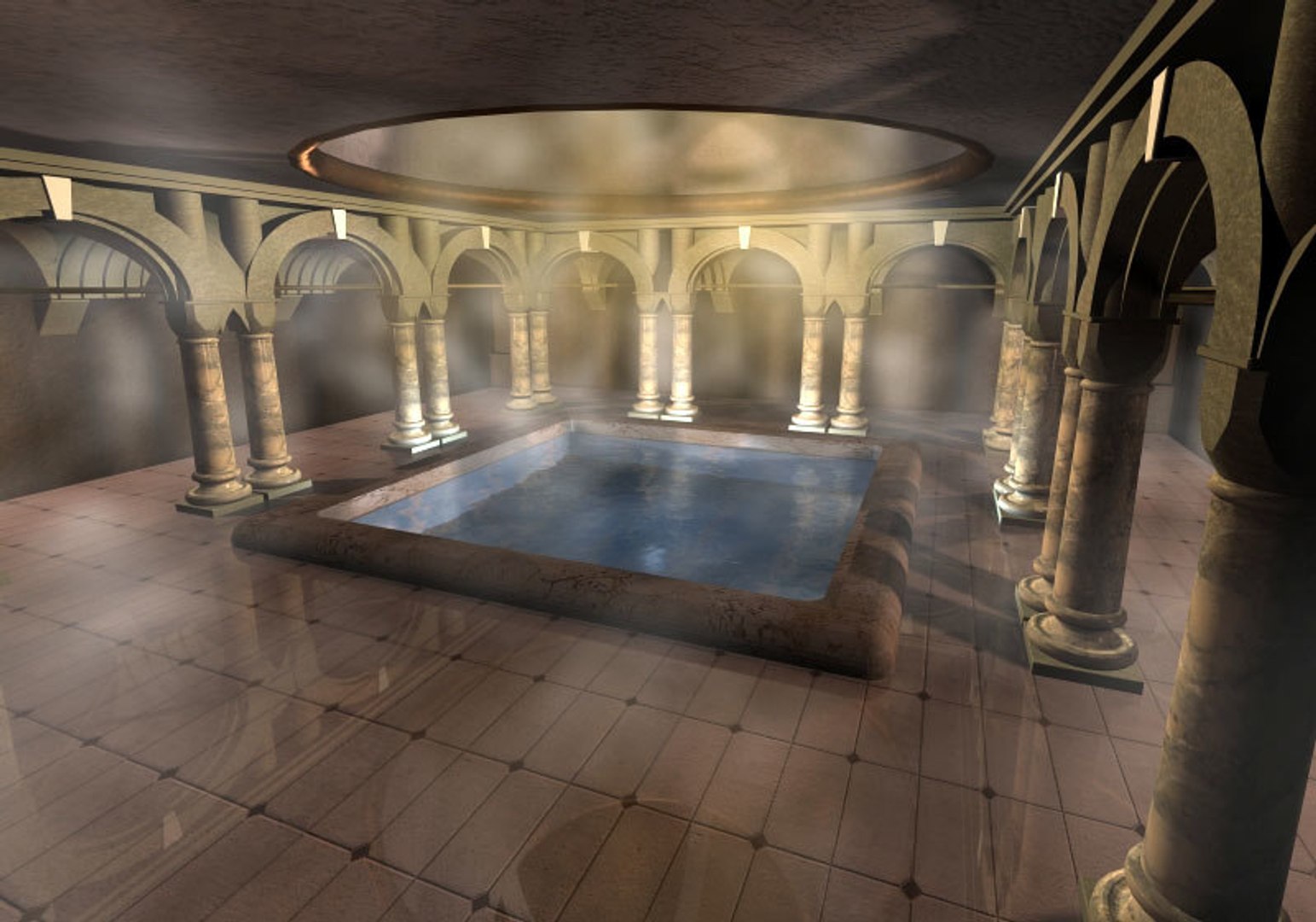 3d Model Ancient Bath
