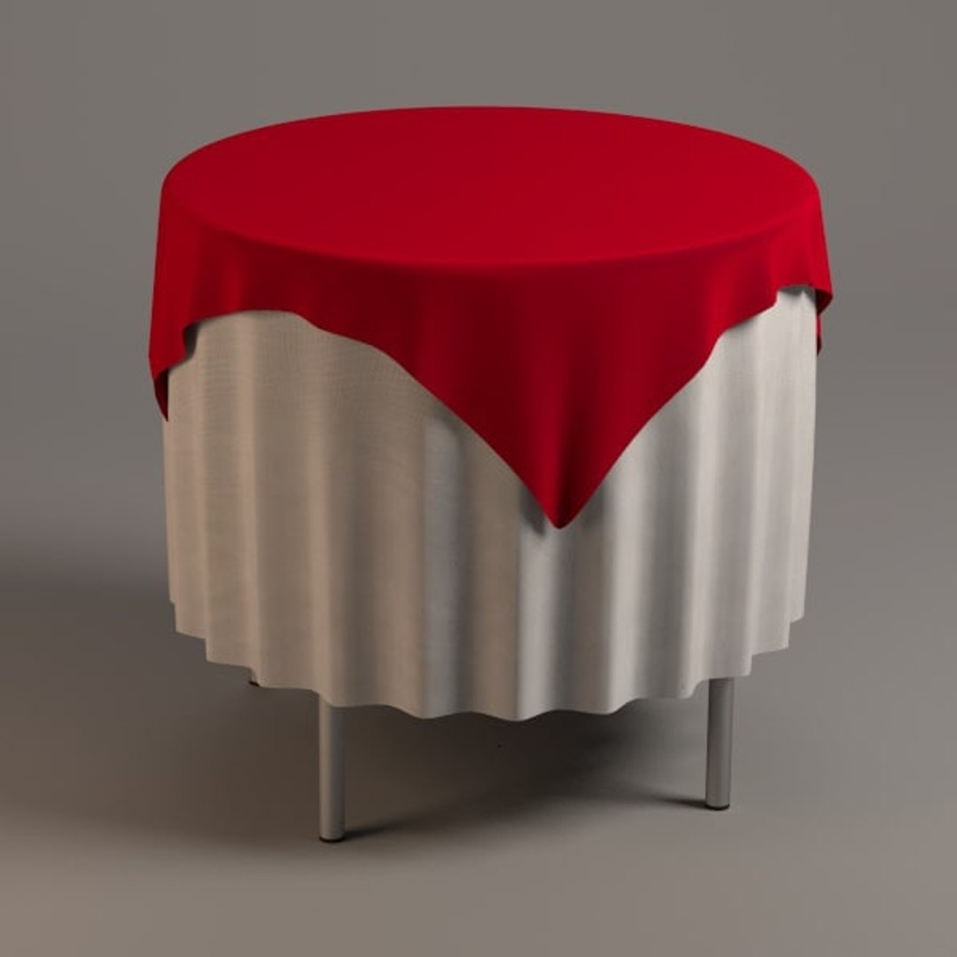 3d model tables tableclothes
