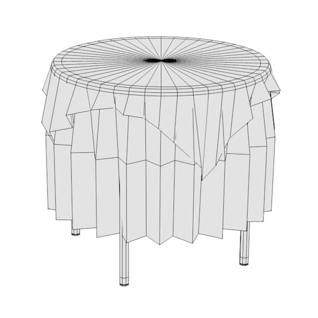 3d model tables tableclothes