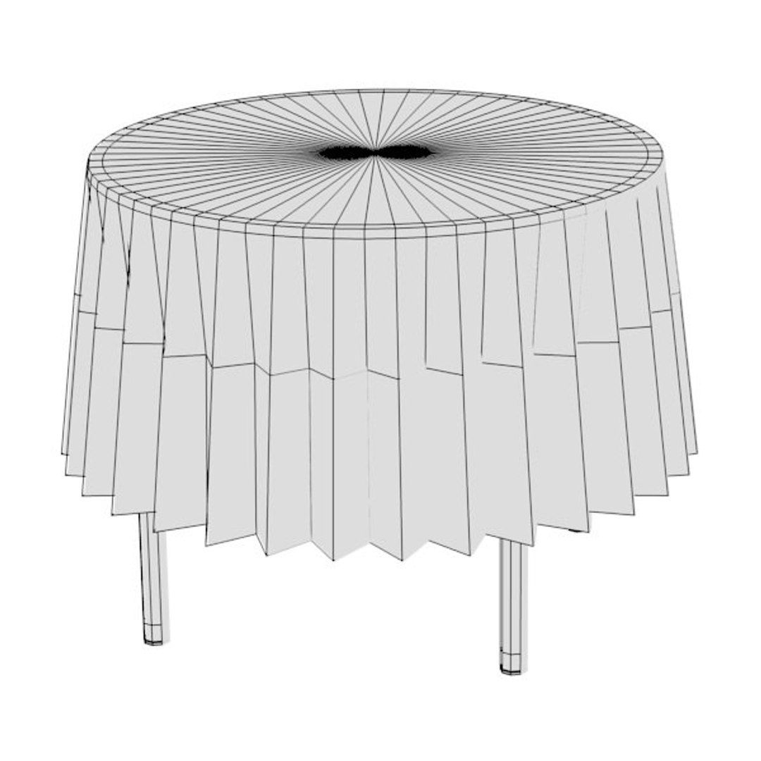 3d model tables tableclothes