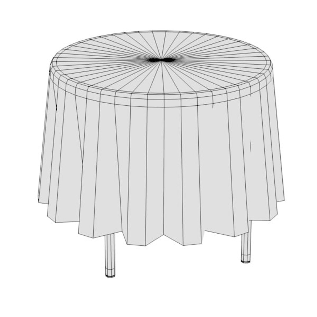 3d model tables tableclothes