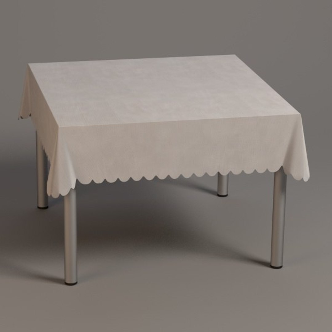 3d square table model