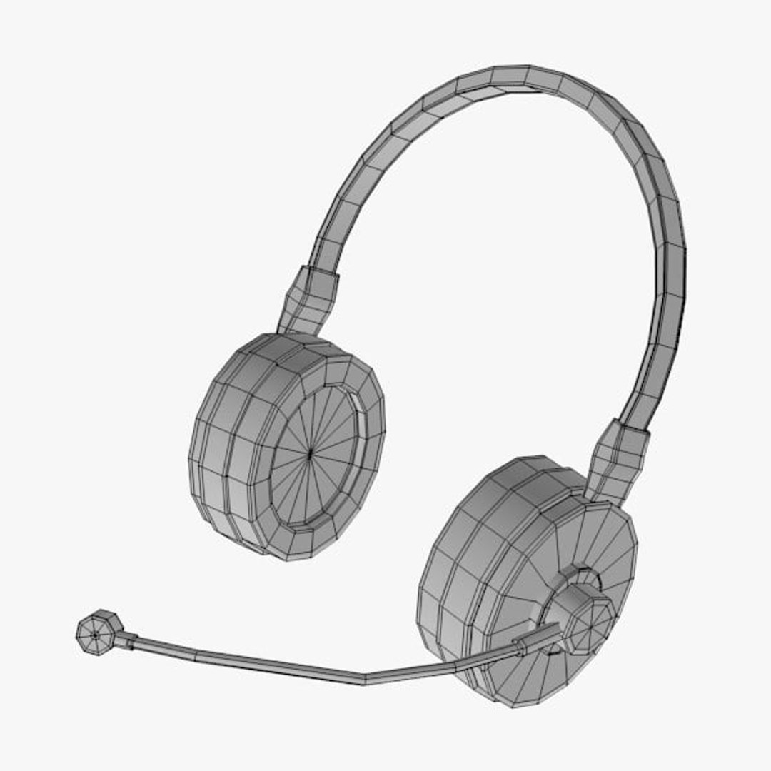 Headphones Microphone 3d Model