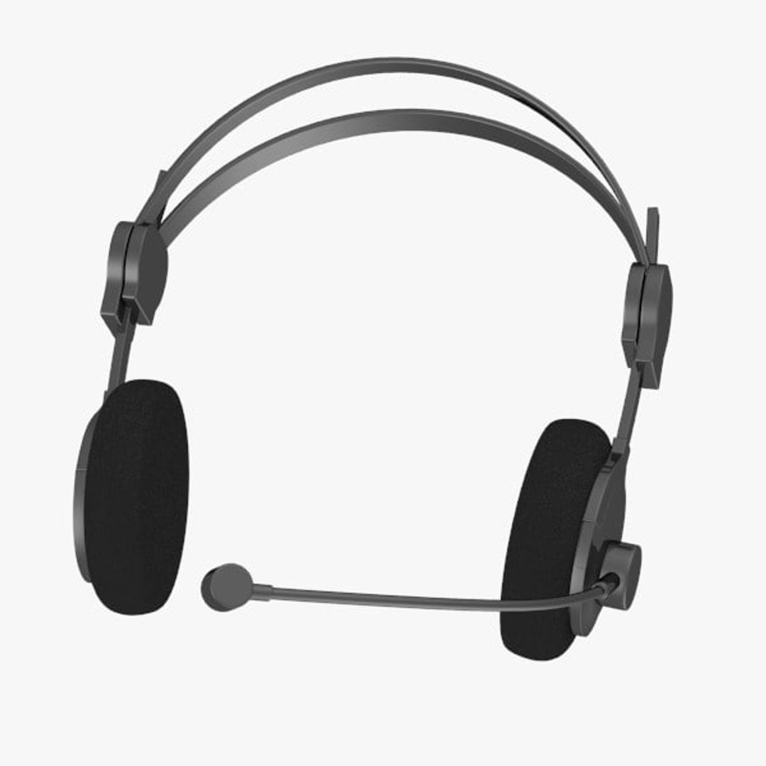 Headphones Microphones 3d Model