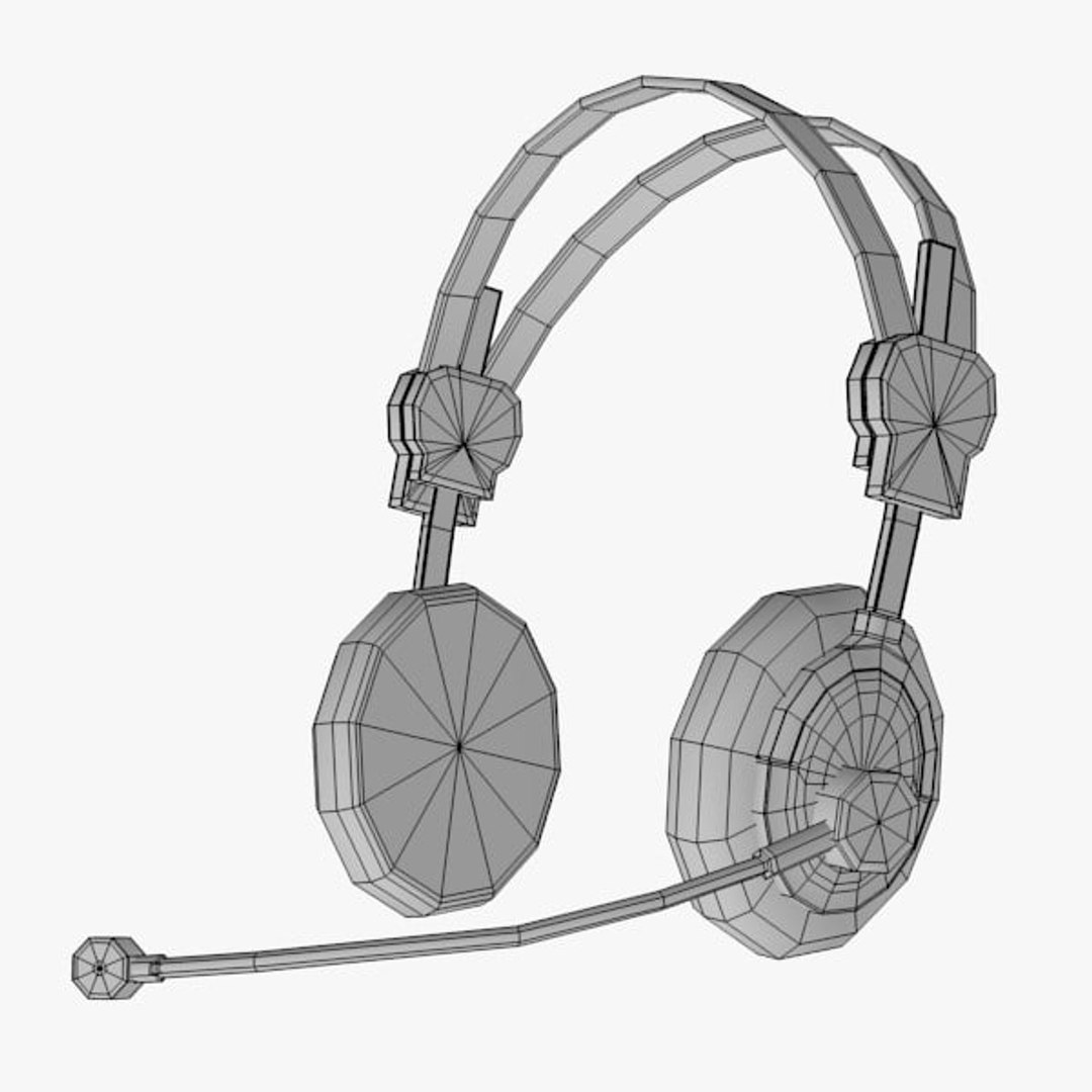 Headphones Microphones 3d Model