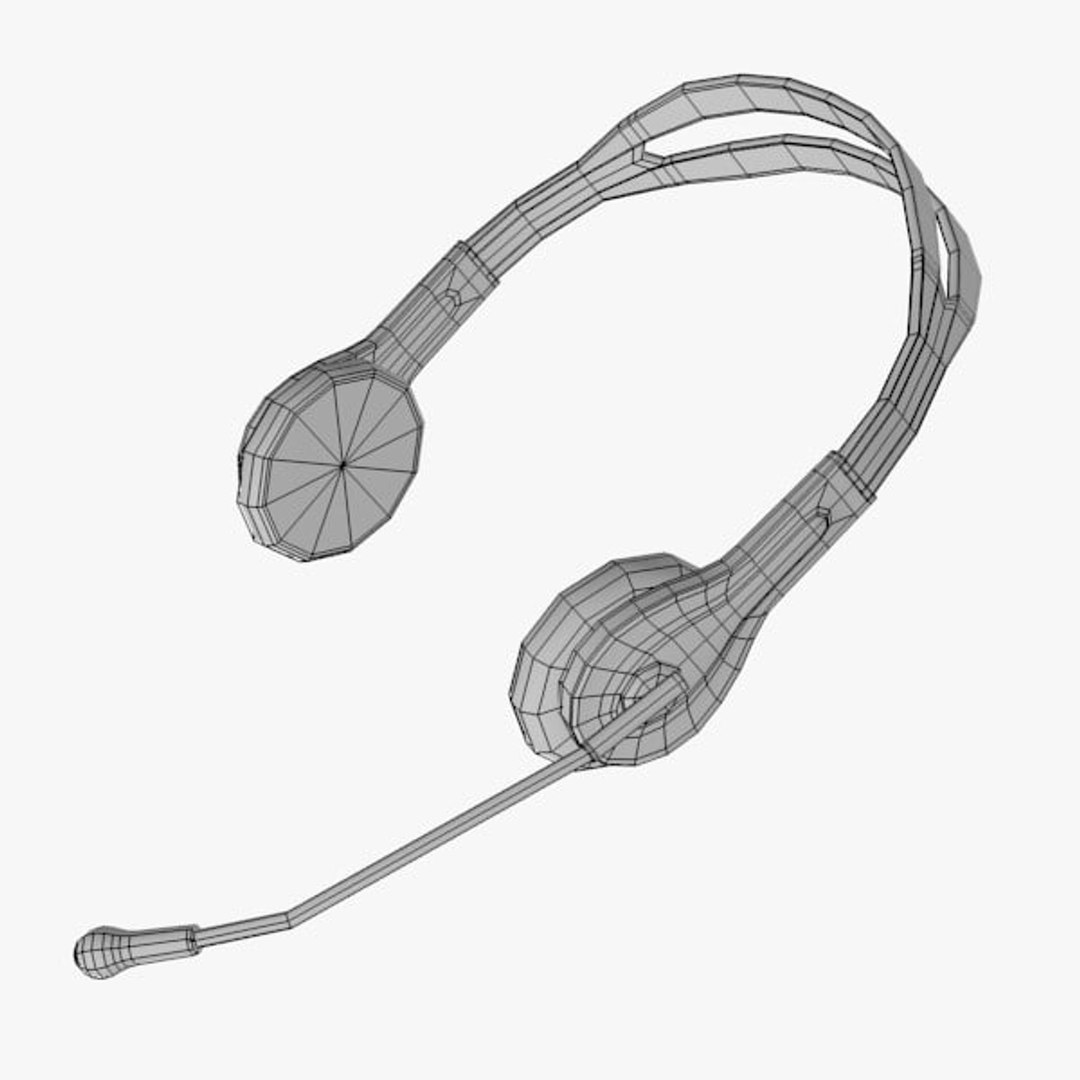 Headphones Microphones 3d Model