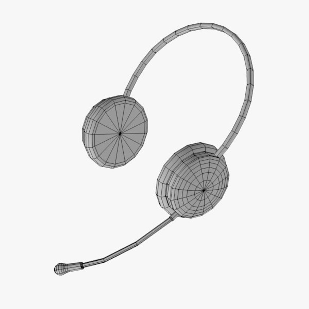 Headphones Microphones 3d Model