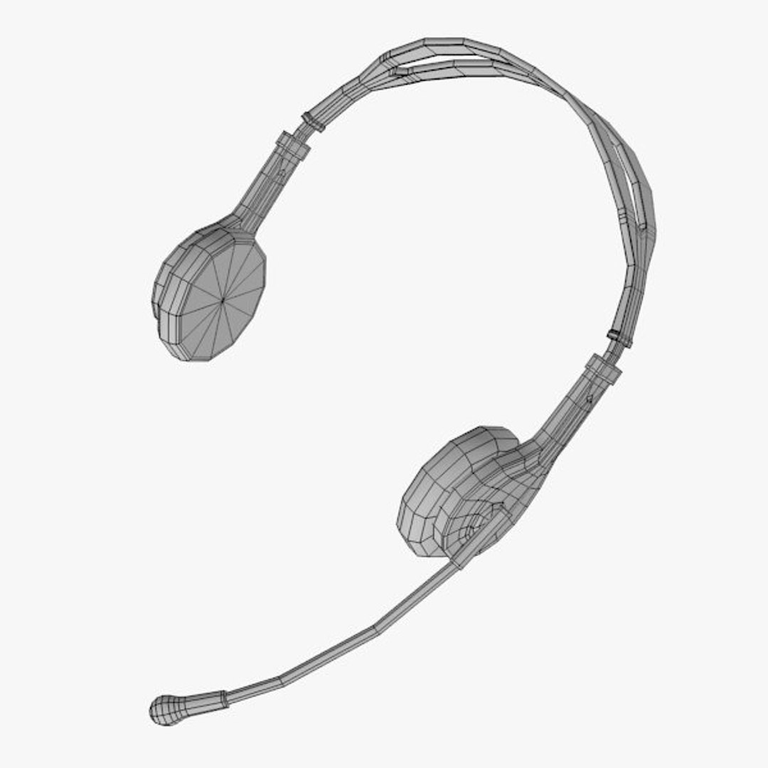 Headphones Microphones 3d Model