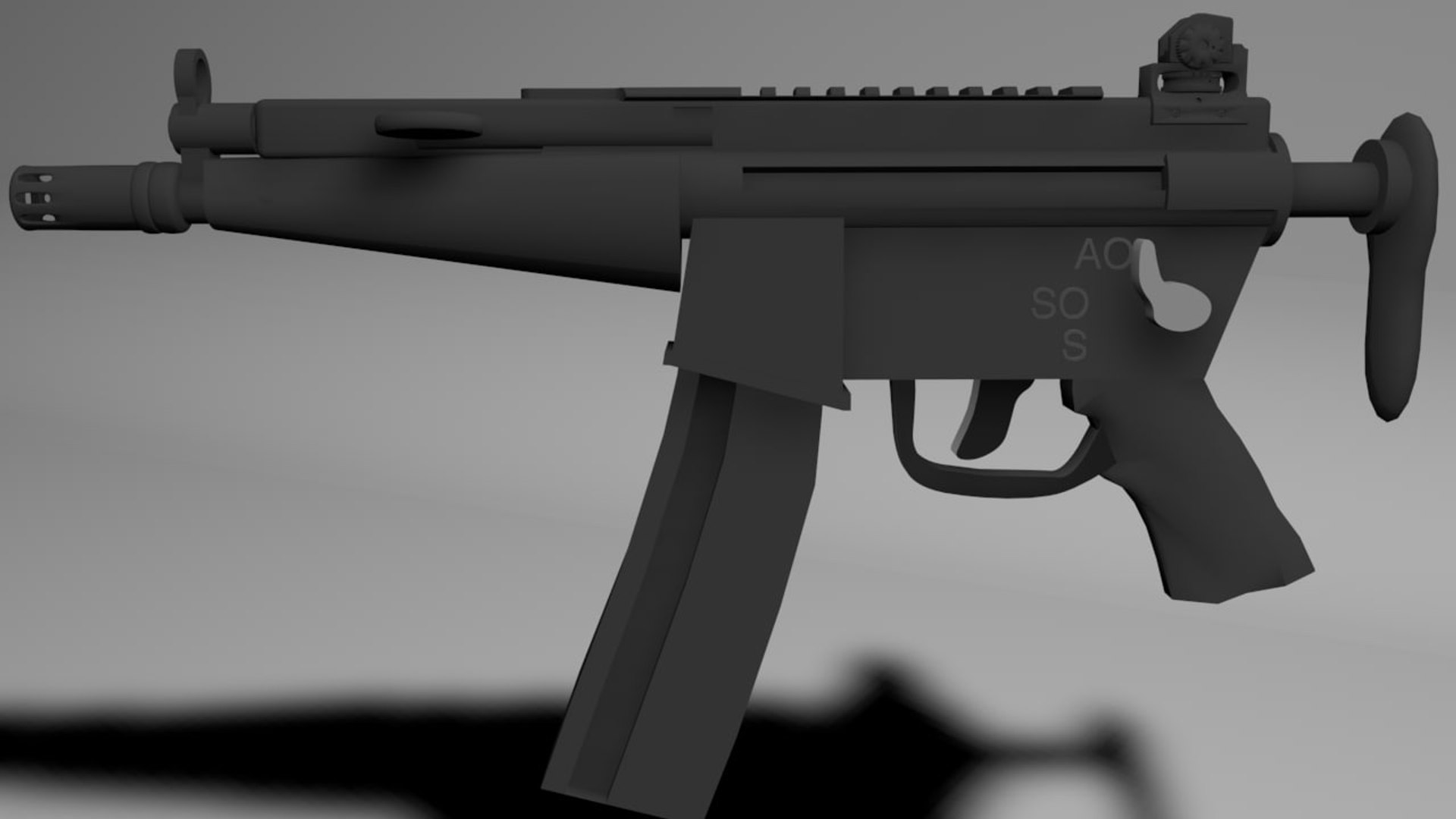 Mp5k Submachine 3d C4d