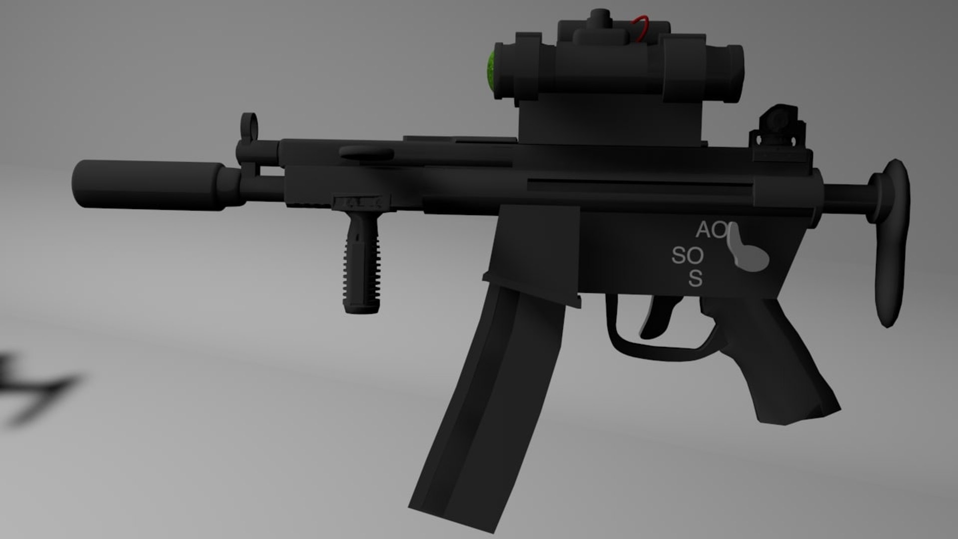 Mp5k Submachine 3d C4d
