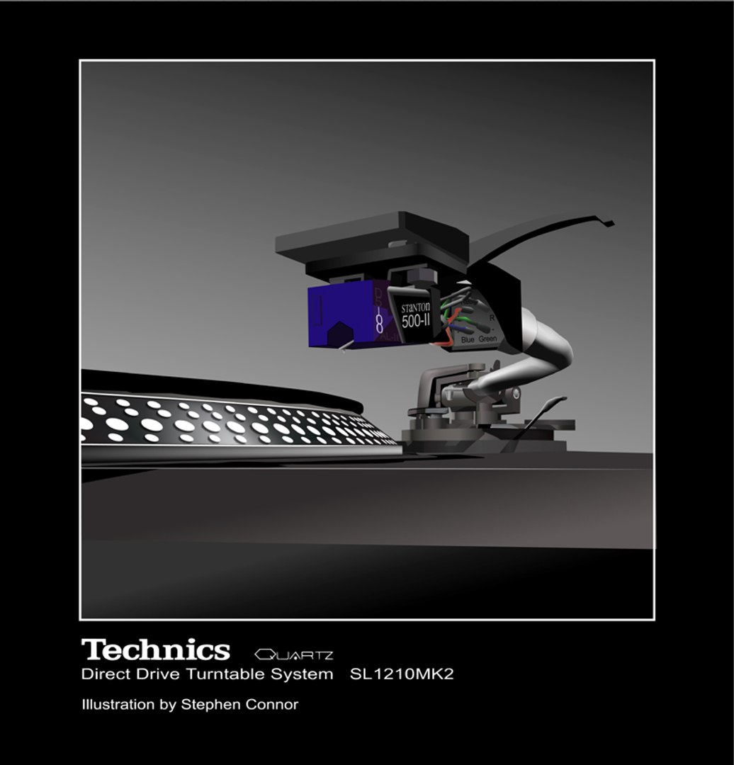 Technics 1210 Turntable Vector Illustration - TurboSquid 255828