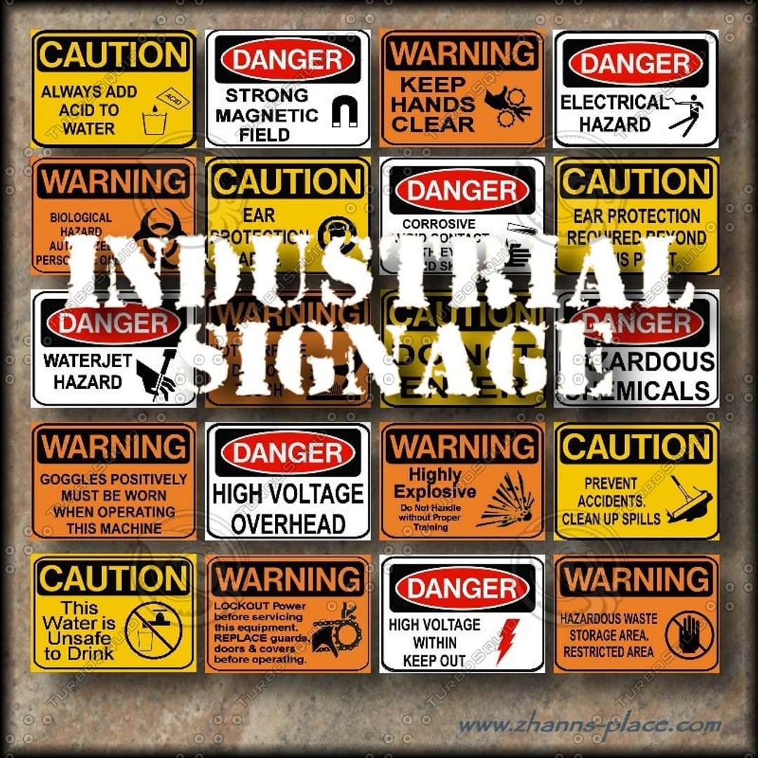 SIGNAGE_ Heavy Industrial_SIGNAGE - TurboSquid 245934