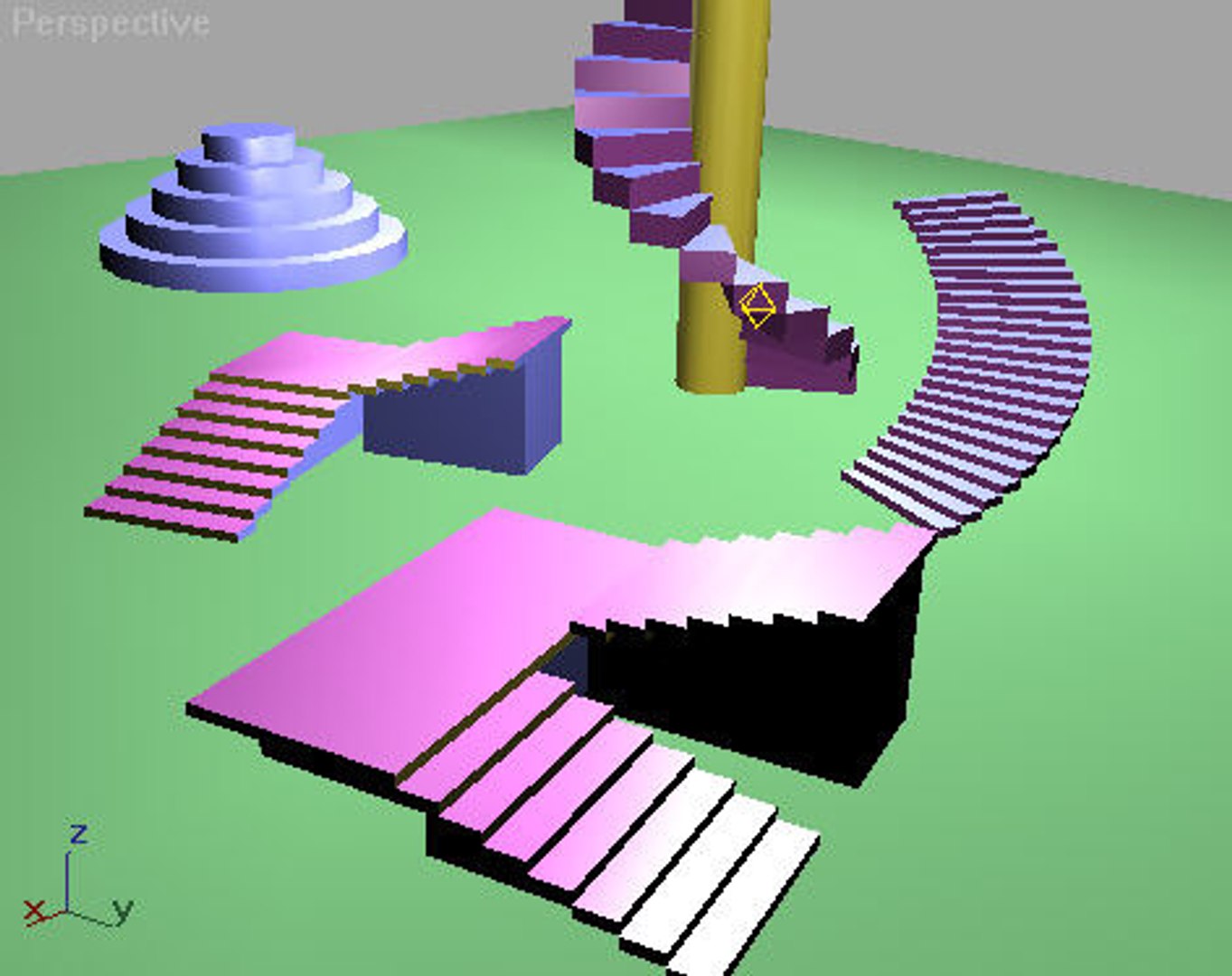 Stair Objects For Max / Gmax - TurboSquid 264467