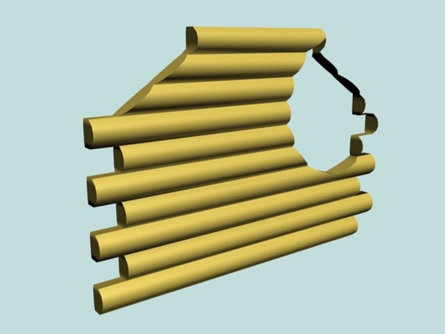 Log Wall Script - TurboSquid 264501