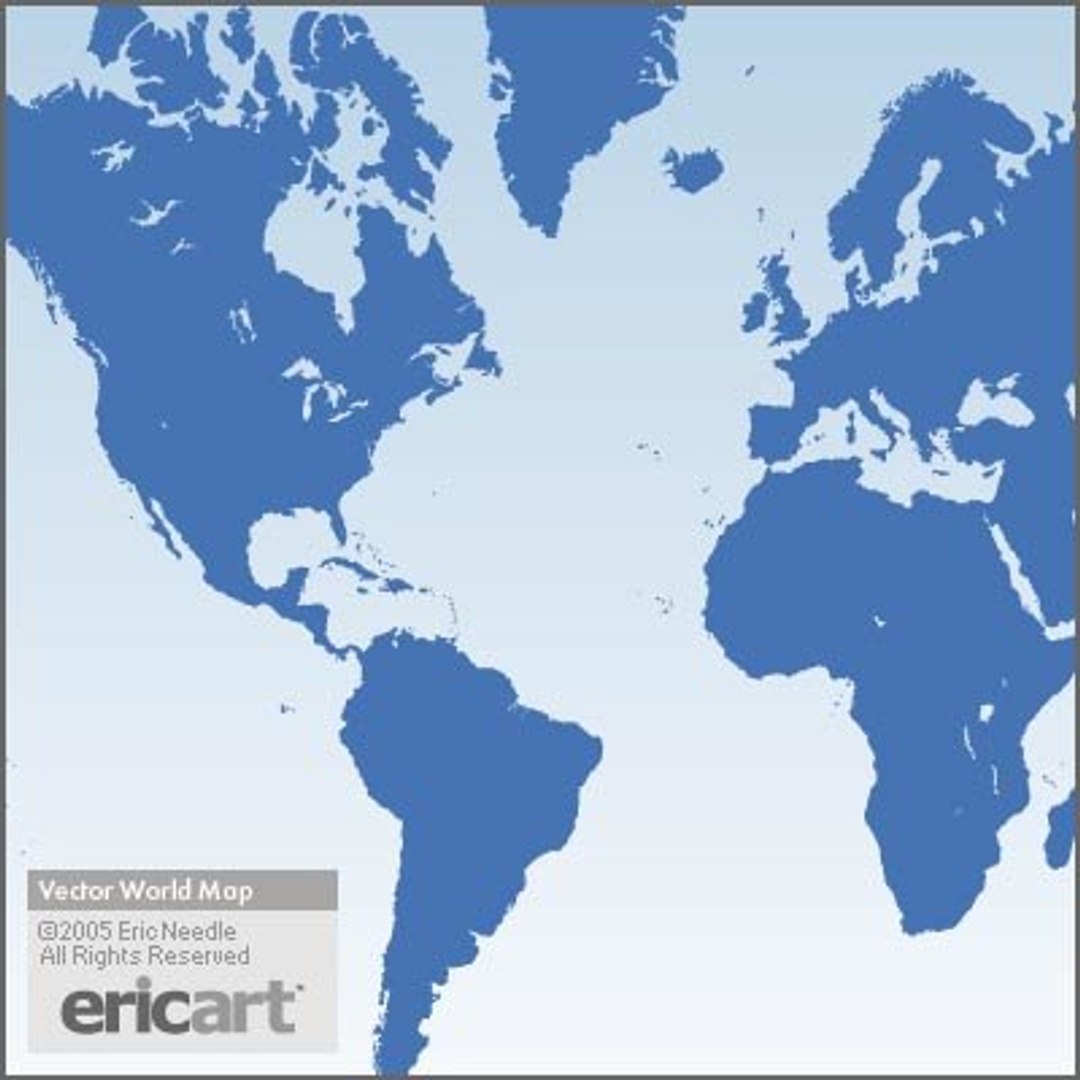 Vector World Map - Silouette - TurboSquid 261280