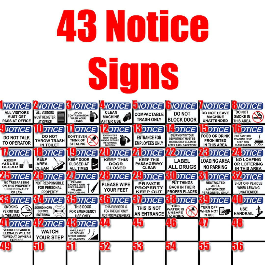 Signs - TurboSquid 306969